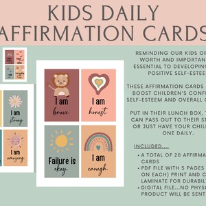 Printable Positive Affirmation Cards for Kids | Mindfulness & Self ...