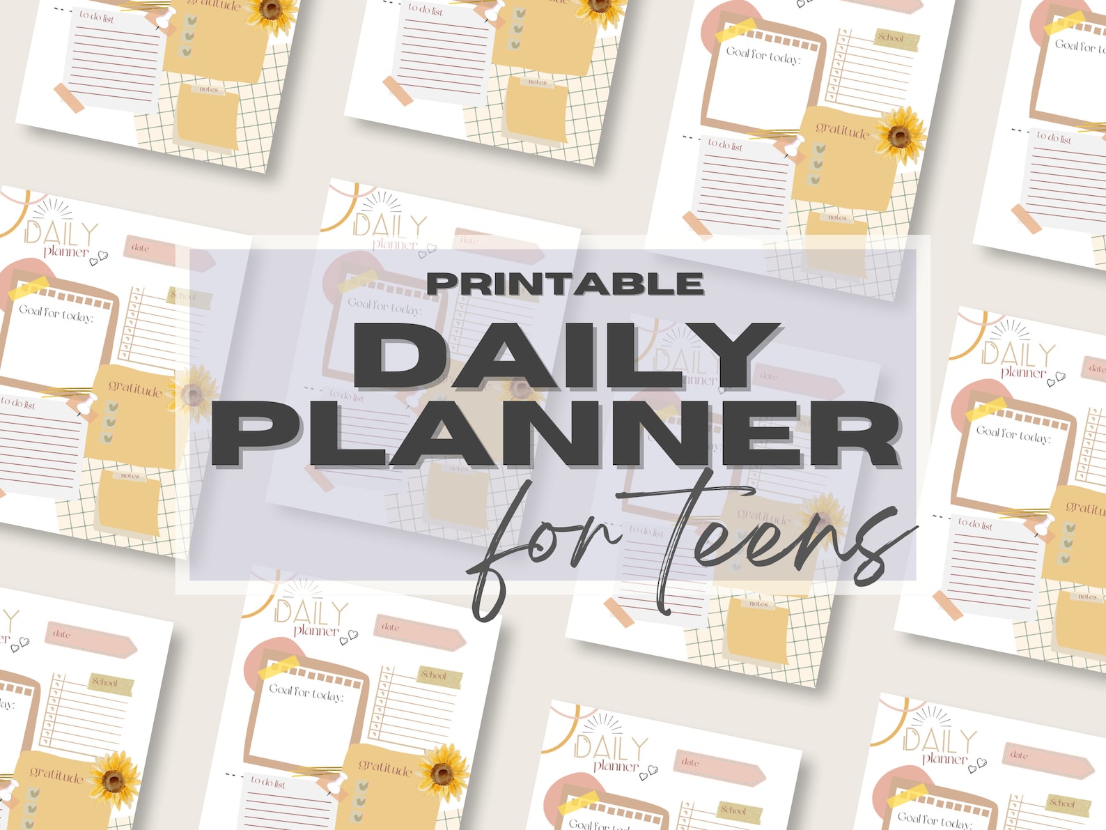 Daily Planner Printable Teen Planner Printable Planner for Student ...