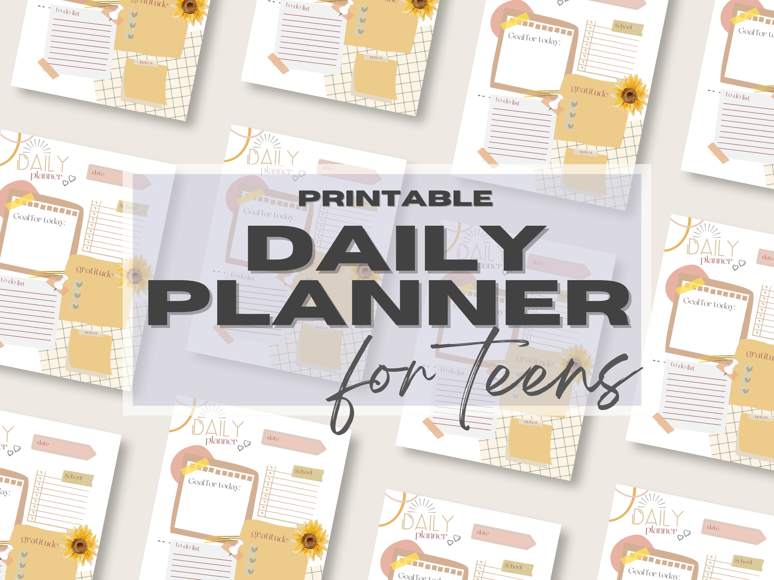 Daily Planner Printable Teen Planner Printable Planner for Student ...
