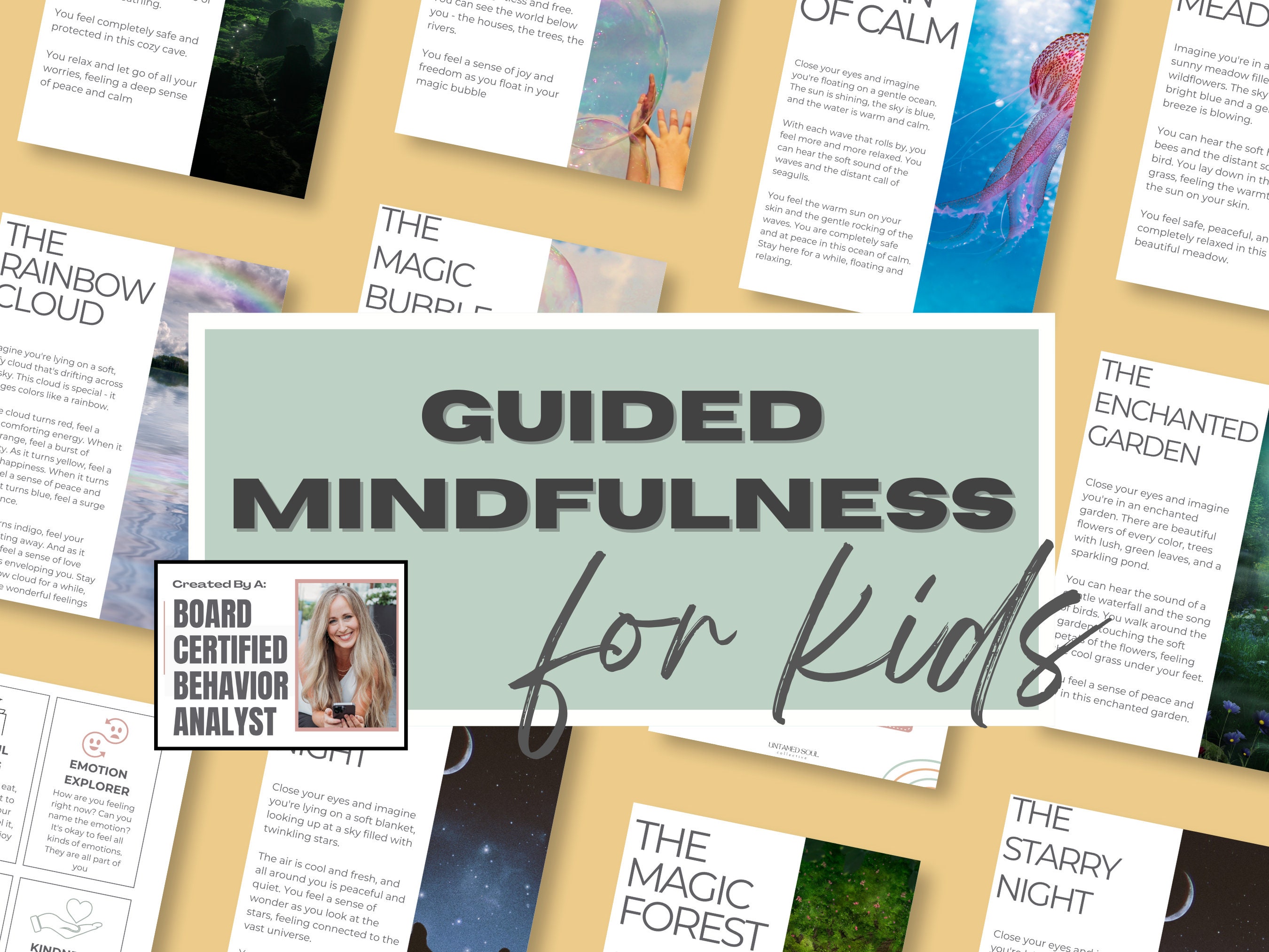 Mindfulness Cards for Kids: Guided Imagery Activities (PDF Download) - Etsy