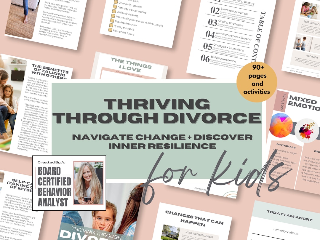 Divorce Worksheet for Kids Therapy Children and Divorce Workbook ...