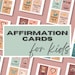 Positive Affirmation Cards Kids Mindfulness Gift Children Montessori ...
