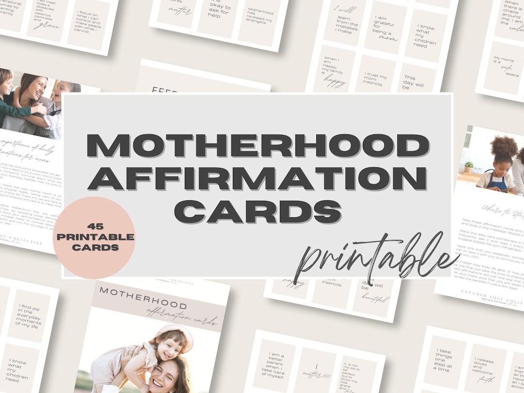 Printable Mom Affirmation Cards | New Mom Positive Affirmations ...