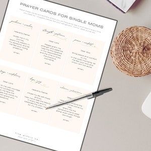 Printable Prayer Cards Daily Prayer Journal Printable Mom Prayer ...