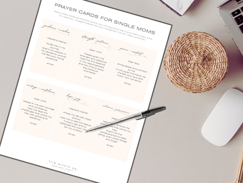 Printable Prayer Cards Daily Prayer Journal Printable Mom Prayer ...