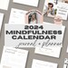 Mindfulness Calendar Printable 2024 Digital Calendar Somatic Healing ...
