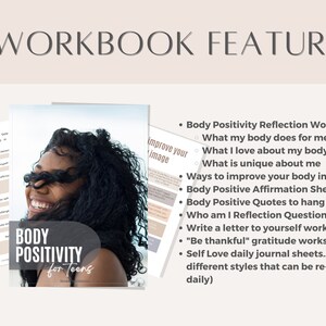 Teen Self Love Body Positivity Workbook Teenage Girls Journal Teen ...