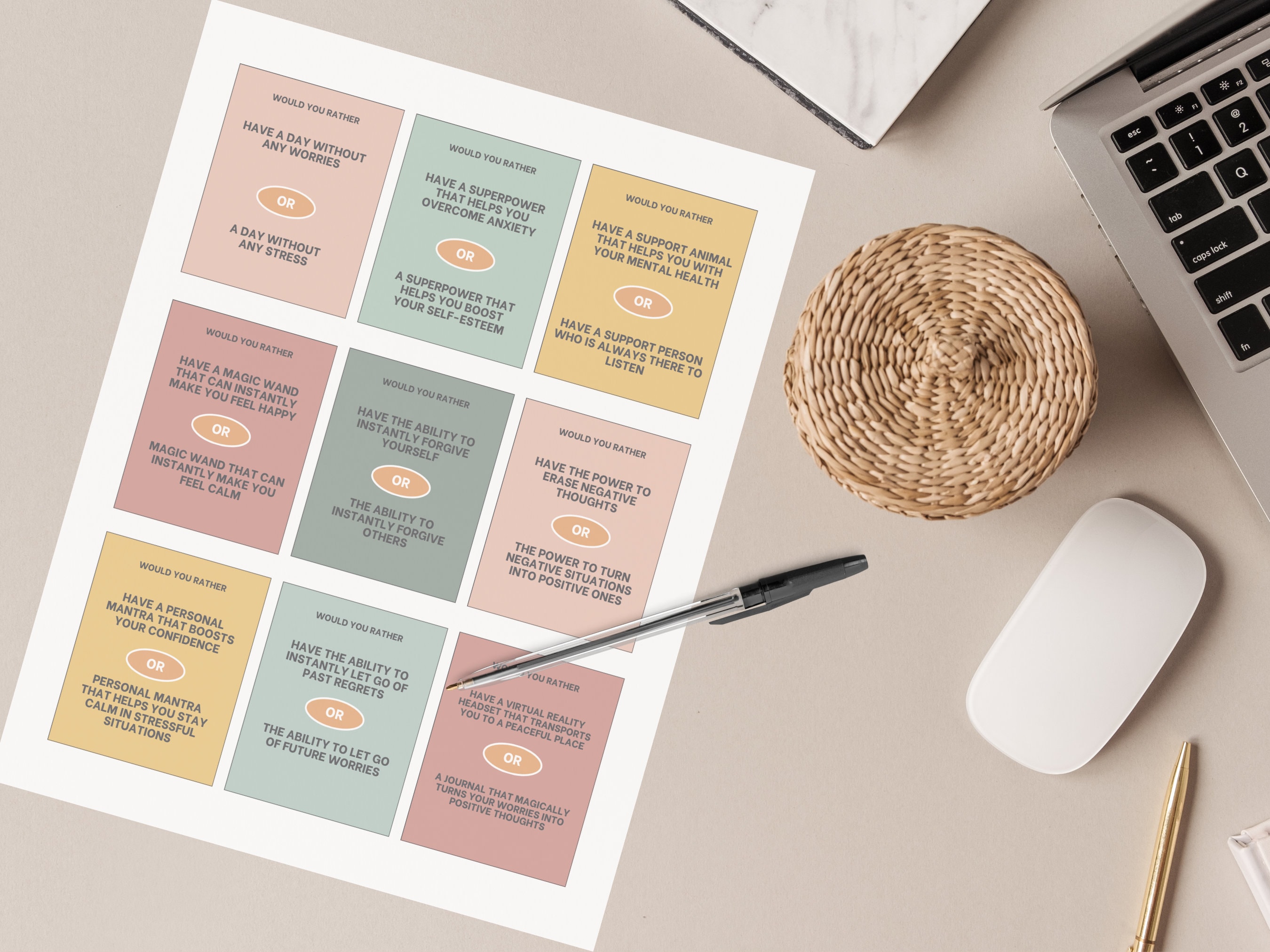 Would You Rather Game: Self-discovery Cards for Kids (PDF) - Etsy