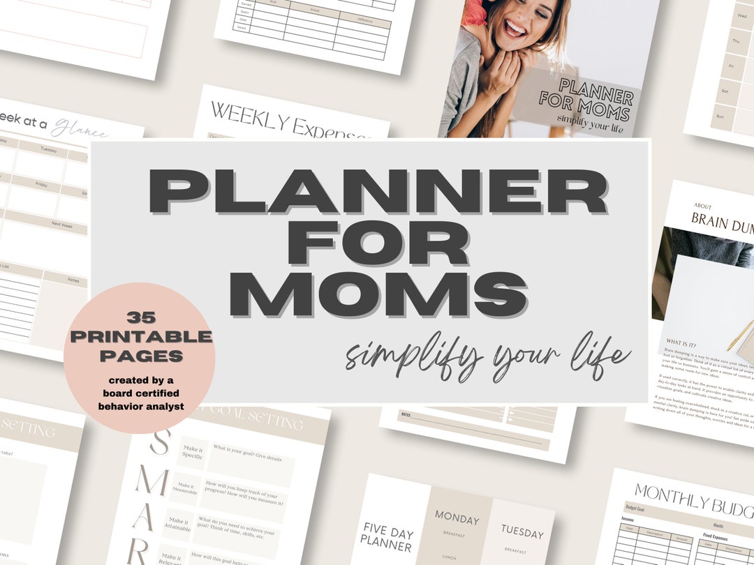 Mom's Life Planner: Daily Organizer, Budget & Meal Planning (PDF ...