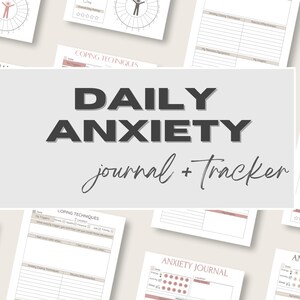Printable Anxiety Tracker Journal Digital Anxiety Worksheet Therapy ...
