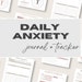 Printable Anxiety Tracker Journal Digital Anxiety Worksheet Therapy ...