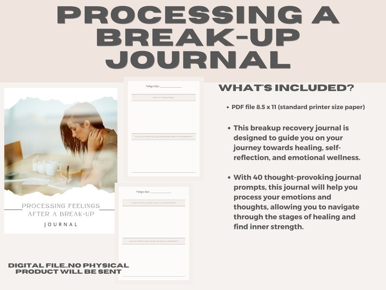 Breakup Journal Self Reflection Journal Repair Relationship Emotional ...