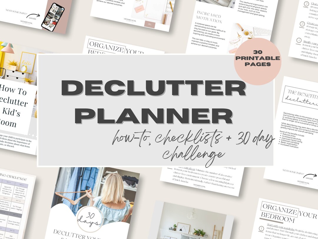 Declutter Printable 30 Days Declutter Challenge Home Organization ...