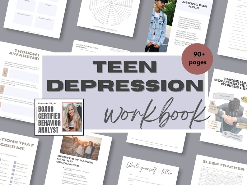Teen Depression Workbook | Mental Health Coping Skills for Teens ...