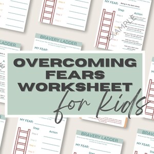 Kid Feeling Worksheet Child Therapy Anxiety Kids Fear Ladder - Etsy