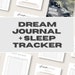 Dream Journal, Printable Dream Logging, Digital Dream Journal, Sleep ...