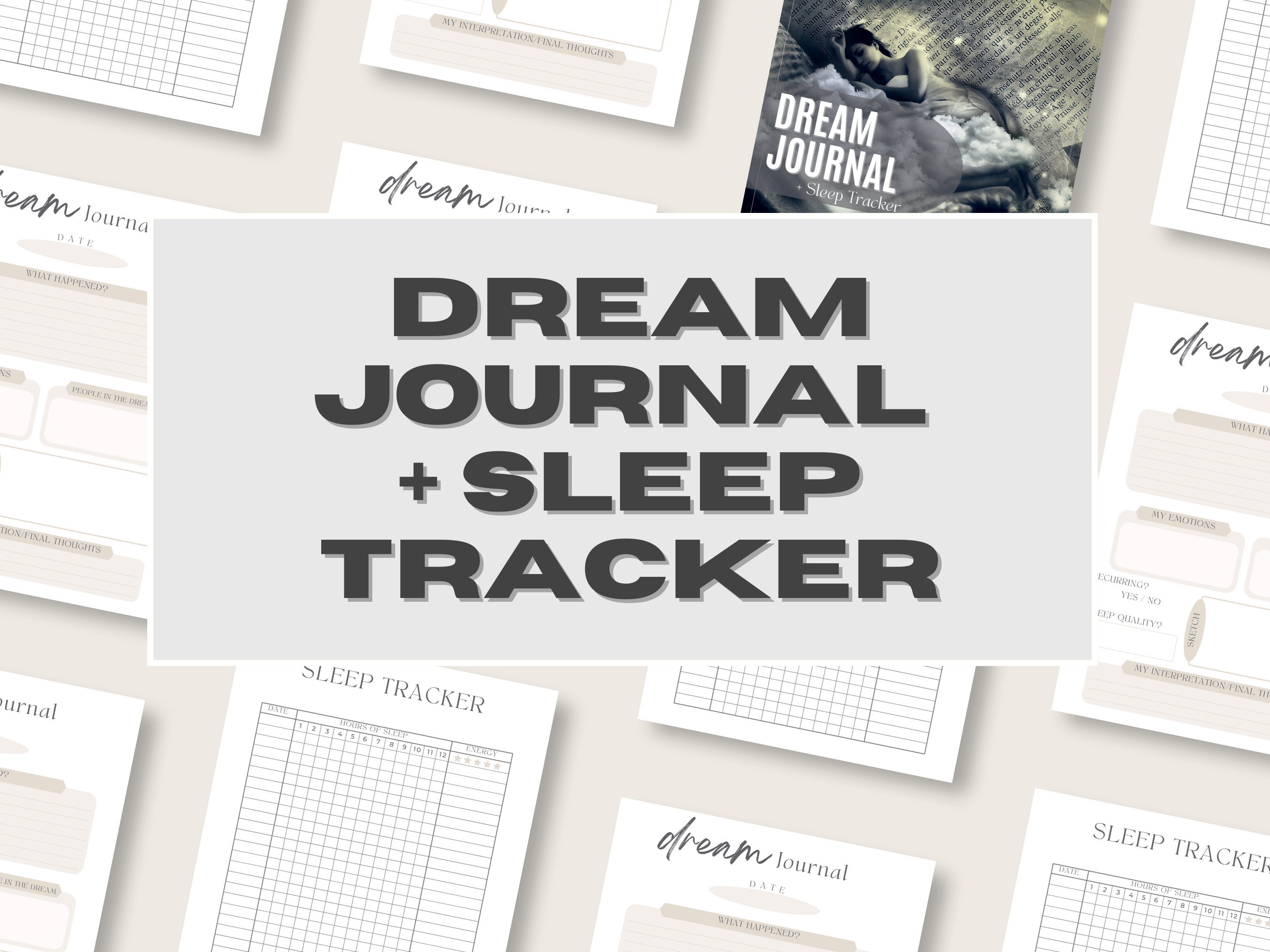 Dream Journal, Printable Dream Logging, Digital Dream Journal, Sleep ...
