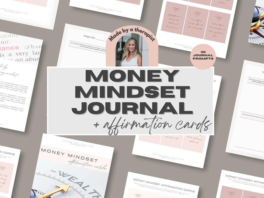 Money Mindset Workbook Journal and Affirmation Cards | Law of ...