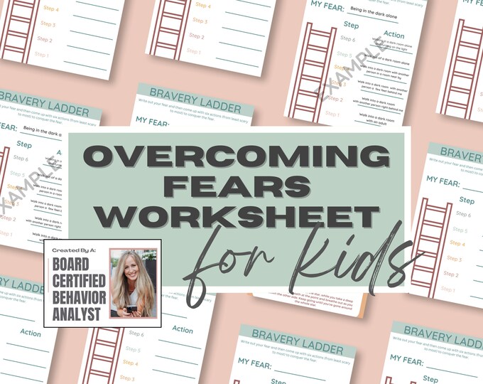 Kid Feeling Worksheet Child Therapy Anxiety Kids Fear Ladder School ...