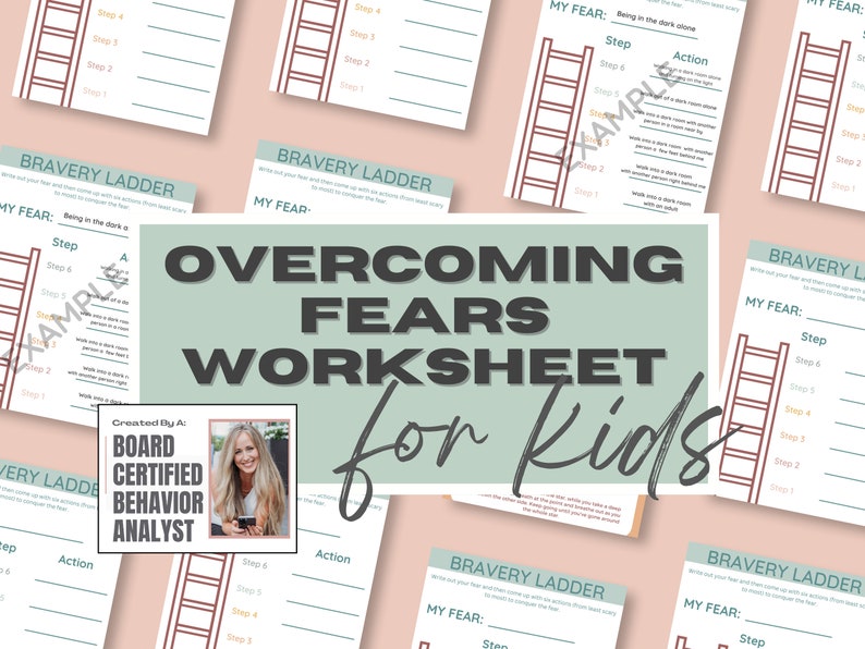 Kid Feeling Worksheet Child Therapy Anxiety Kids Fear Ladder School ...