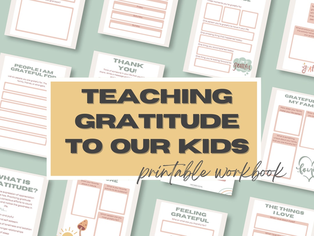 Gratitude Kids Workbook Gratitude Journal for Kid Thankfulness ...