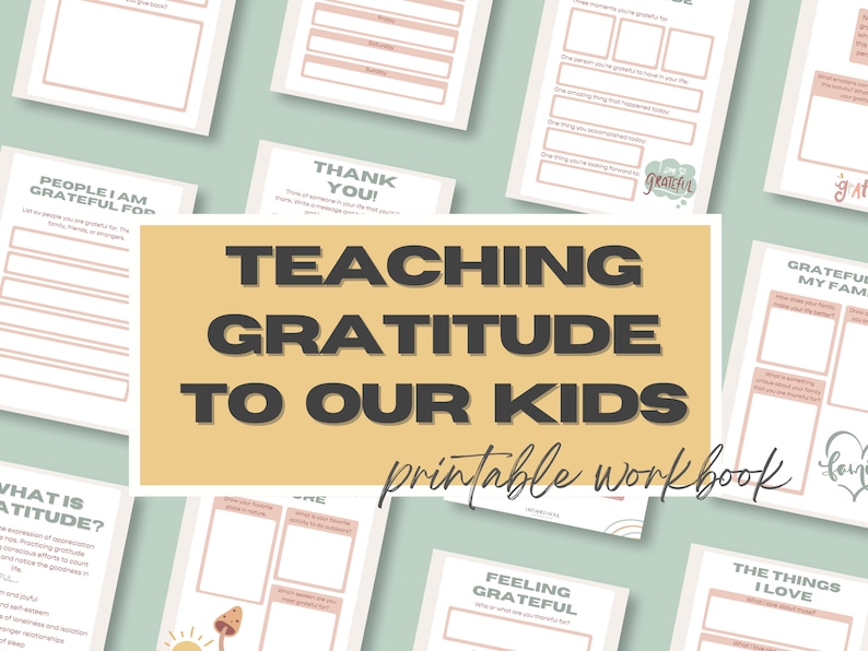 Gratitude Kids Workbook Gratitude Journal for Kid Thankfulness ...