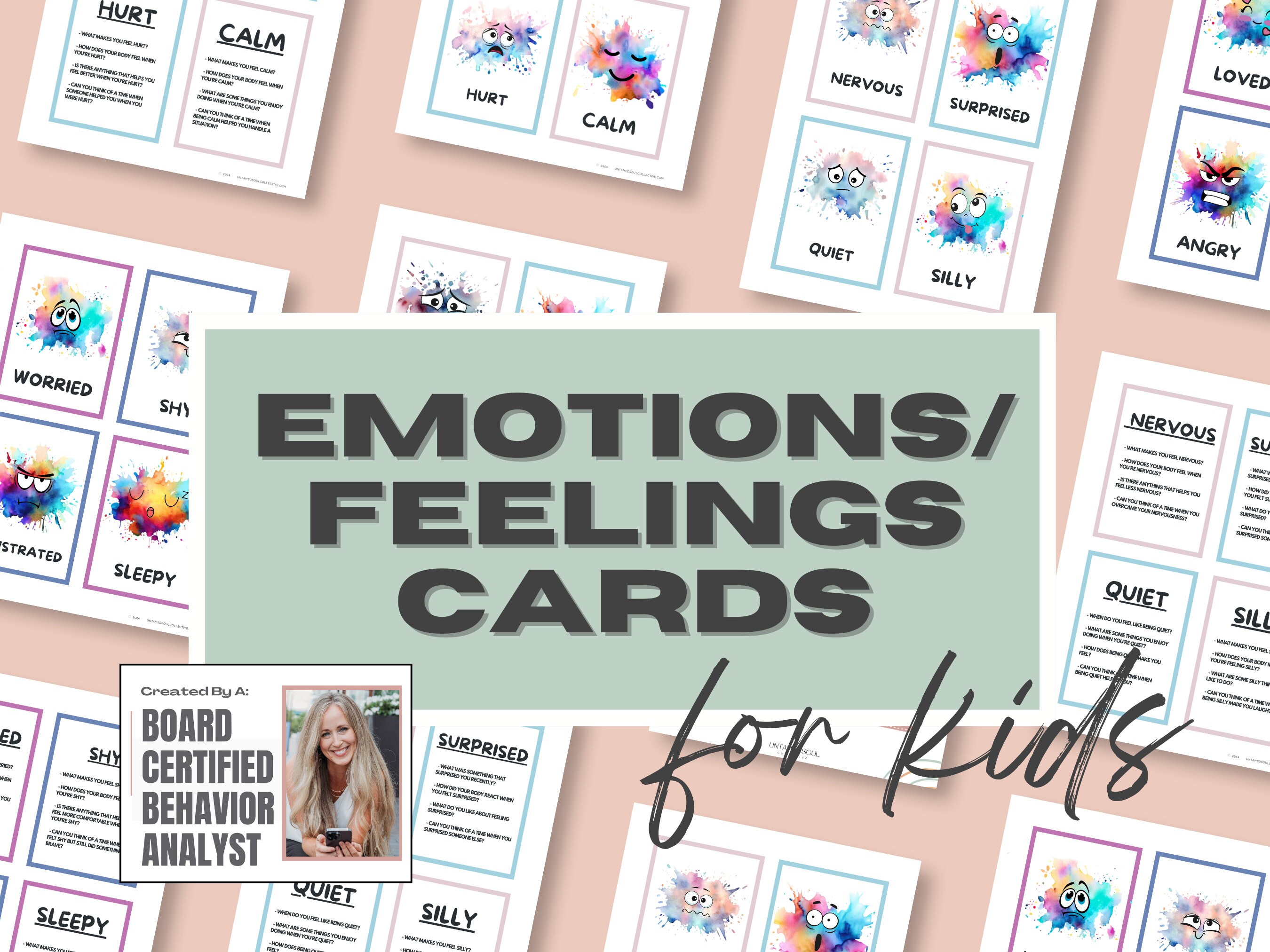 Emotions Flashcard for Kid Feeling Flashcard Zones of Regulation Faces ...