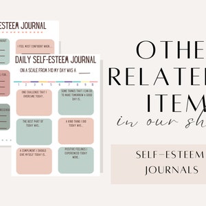 Mental Health Journal Printable Self Esteem Teen Self Guided Boundaries ...