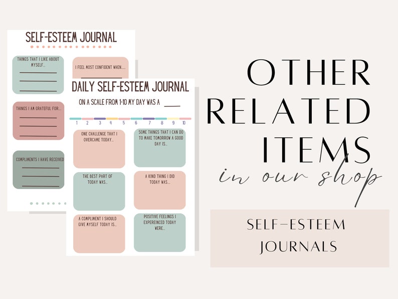 Mental Health Journal Printable Self Esteem Teen Self Guided Boundaries ...