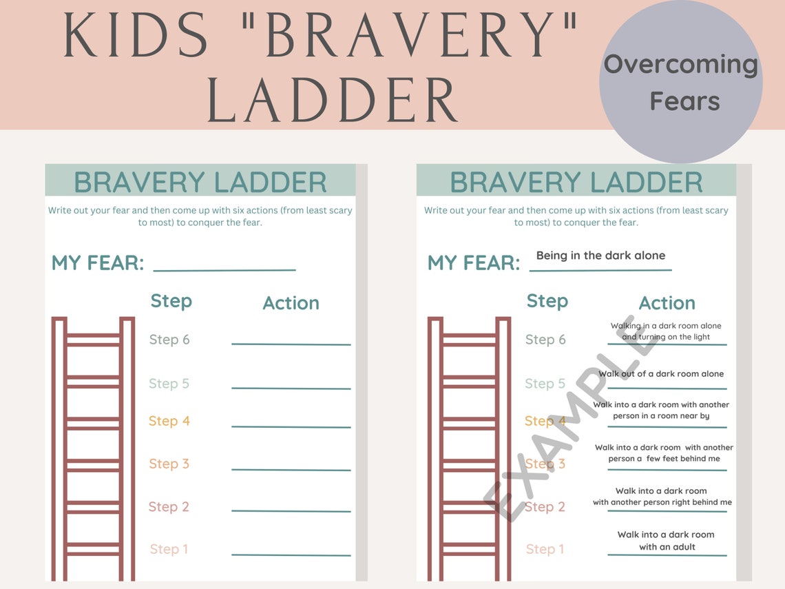 Kid Feeling Worksheet Child Therapy Anxiety Kids Fear Ladder School ...