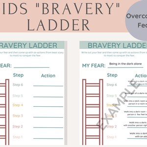 Kid Feeling Worksheet Child Therapy Anxiety Kids Fear Ladder School ...