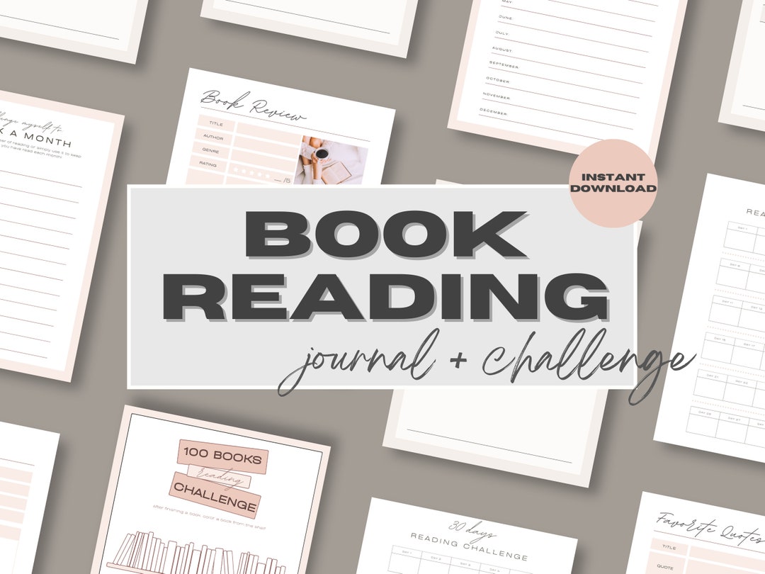 Printable Reading Challenge Journal | Book Review Reading Log | Book ...
