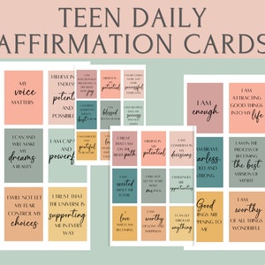 Printable Teen Affirmation Cards | Daily Self-esteem & Mental Health Resource | Coping Skills ...