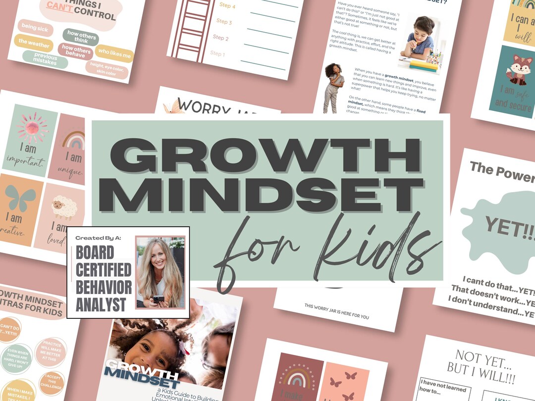 Growth Mindset Workbook for Kids | Printable Positive Thinking ...