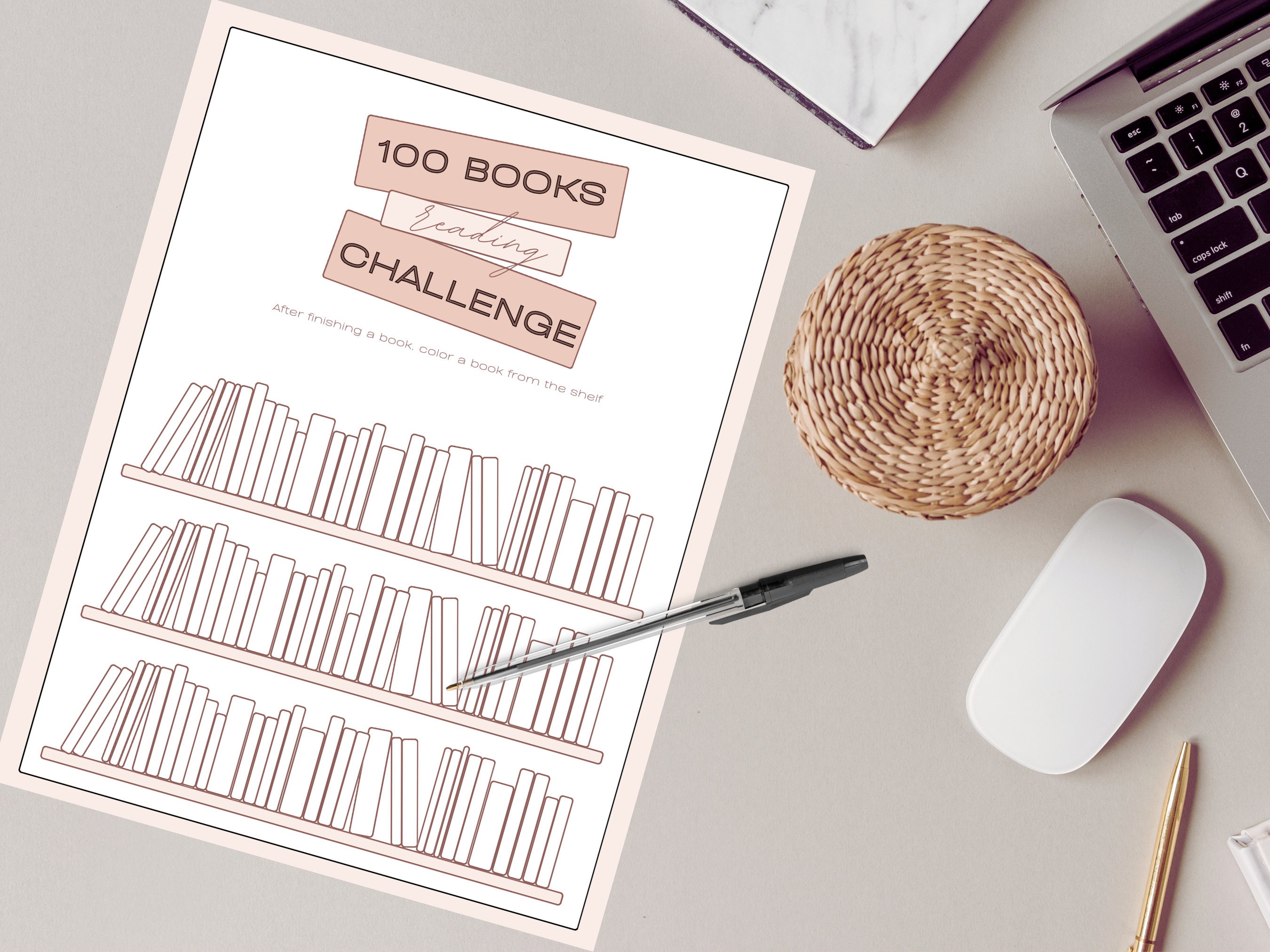 Printable Reading Challenge Journal Book Review Reading Log Book Lover ...