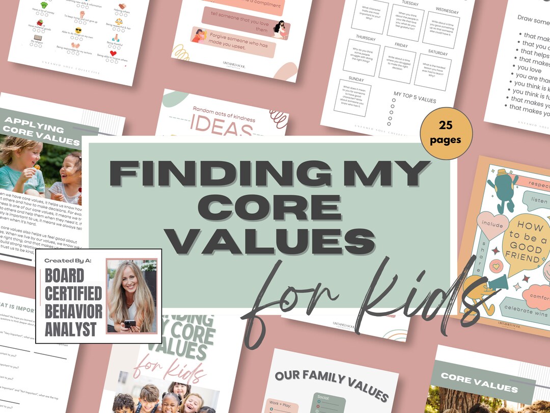 Kids Core Values Workbook: Character Building Activities (PDF Download ...