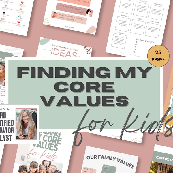 Values and Character Cards - Etsy