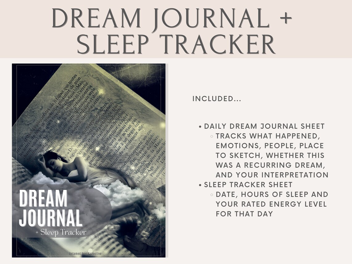 Dream Journal, Printable Dream Logging, Digital Dream Journal, Sleep ...