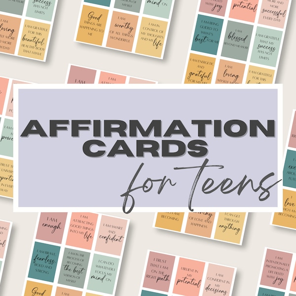Affirmation Cards Printable - Etsy