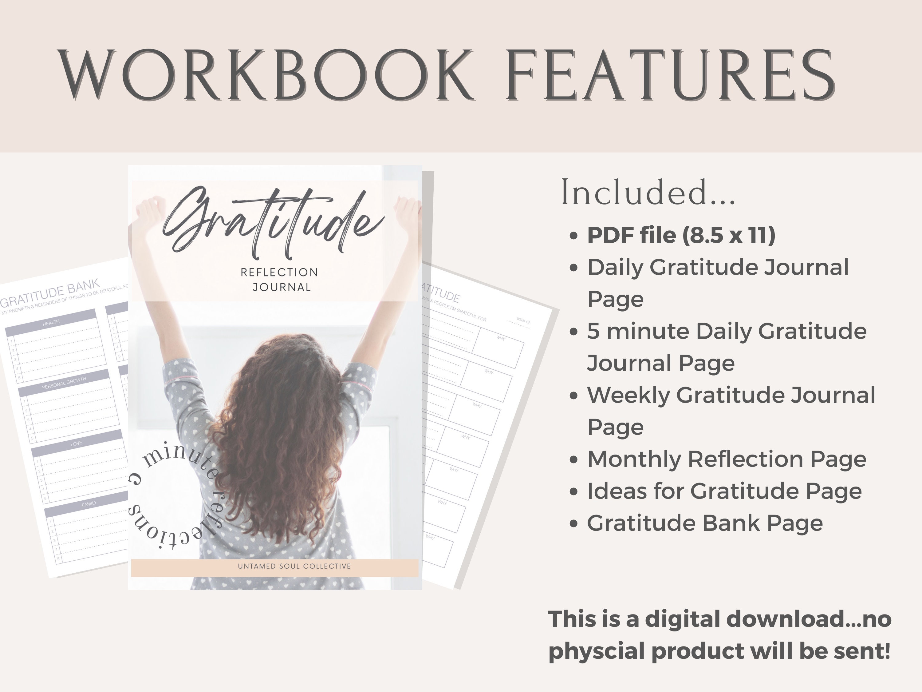 Happiness Journal Digital Gratitude Journal Instant Download Daily ...