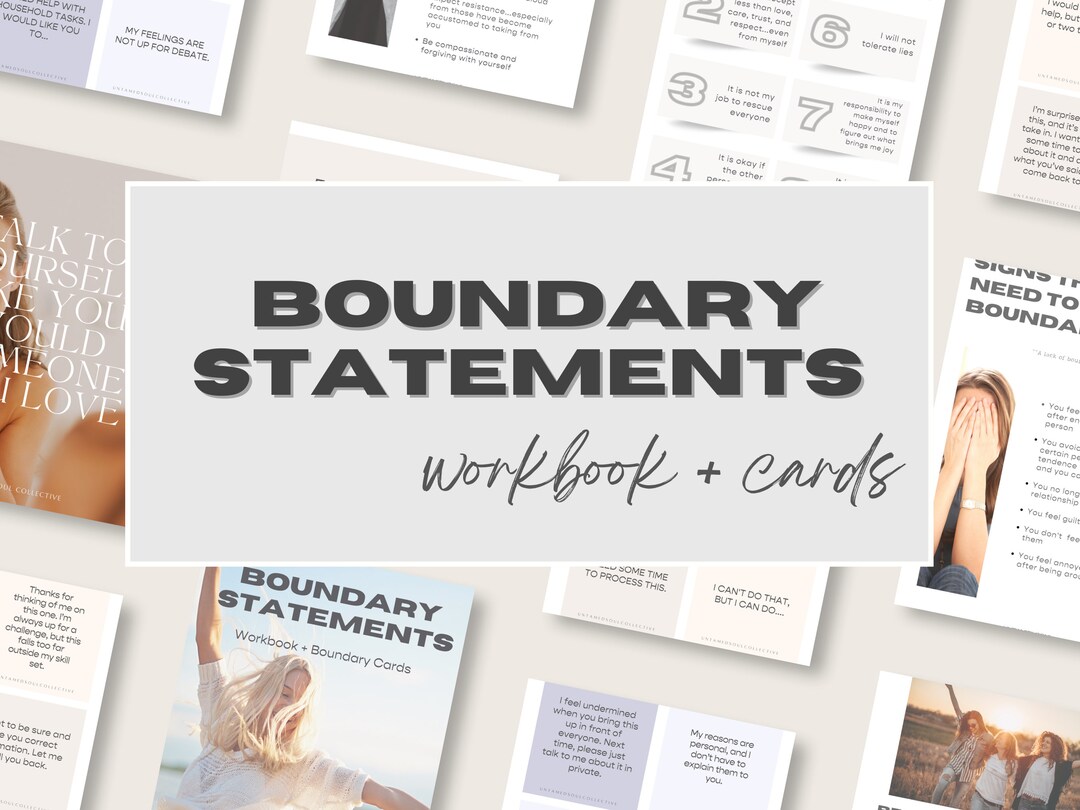 Printable Setting Boundaries Workbook for Healthy Relationships ...