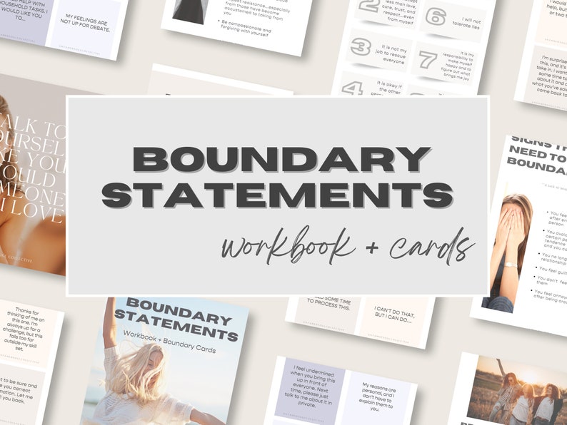 Printable Setting Boundaries Workbook for Healthy Relationships ...