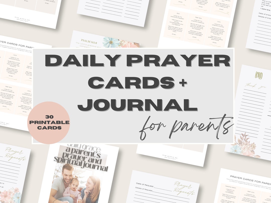 Daily Prayer Journal Prayer Cards Printable Mom Prayer Journal Prayer ...