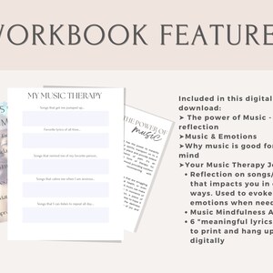 Stress Relief Anxiety Workbook Music Gift for Her Grounding Technique ...