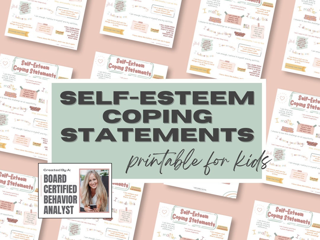 Self Esteem Therapy Worksheet Kids Coping Skills Worksheet Printable ...