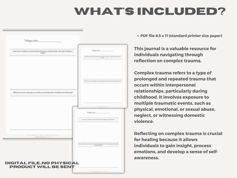 Complex Trauma Journal Childhood Trauma Complex PTSD Trauma Therapy ...