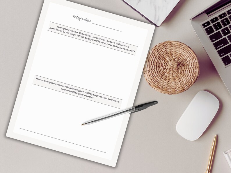 Inner Critic Worksheet Inner Critic Journal Overcoming Self Sabotage ...