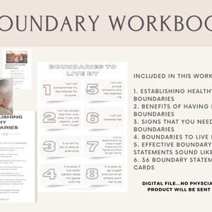 Printable Setting Boundaries Workbook for Healthy Relationships ...