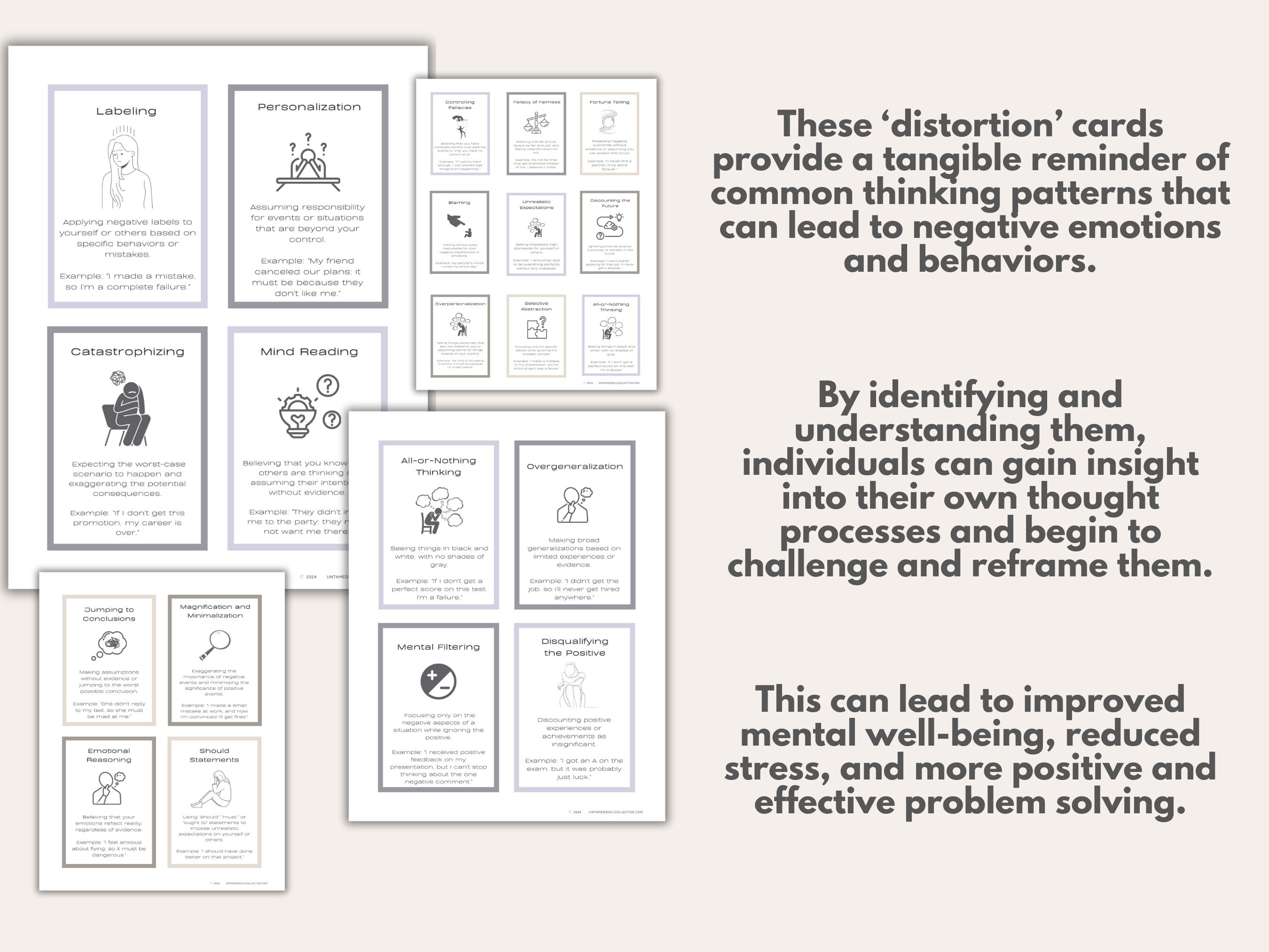 Cognitive Distortion Cards: DBT CBT Therapy Tool (PDF Download) - Etsy