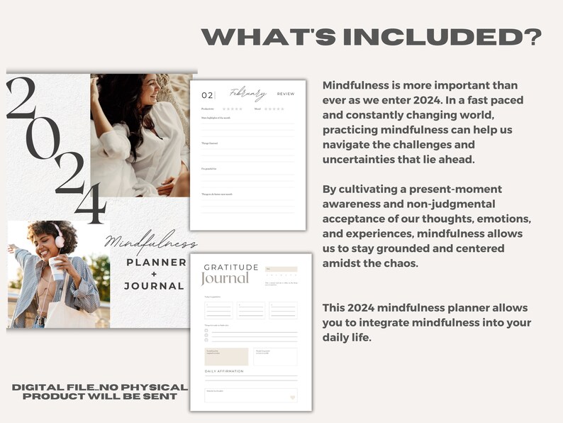 Mindfulness Calendar Printable 2024 Digital Calendar Somatic Healing ...